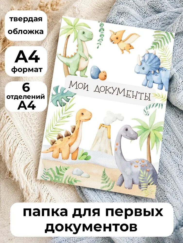 Папка для первых документов ребенка а4 с файлами детская