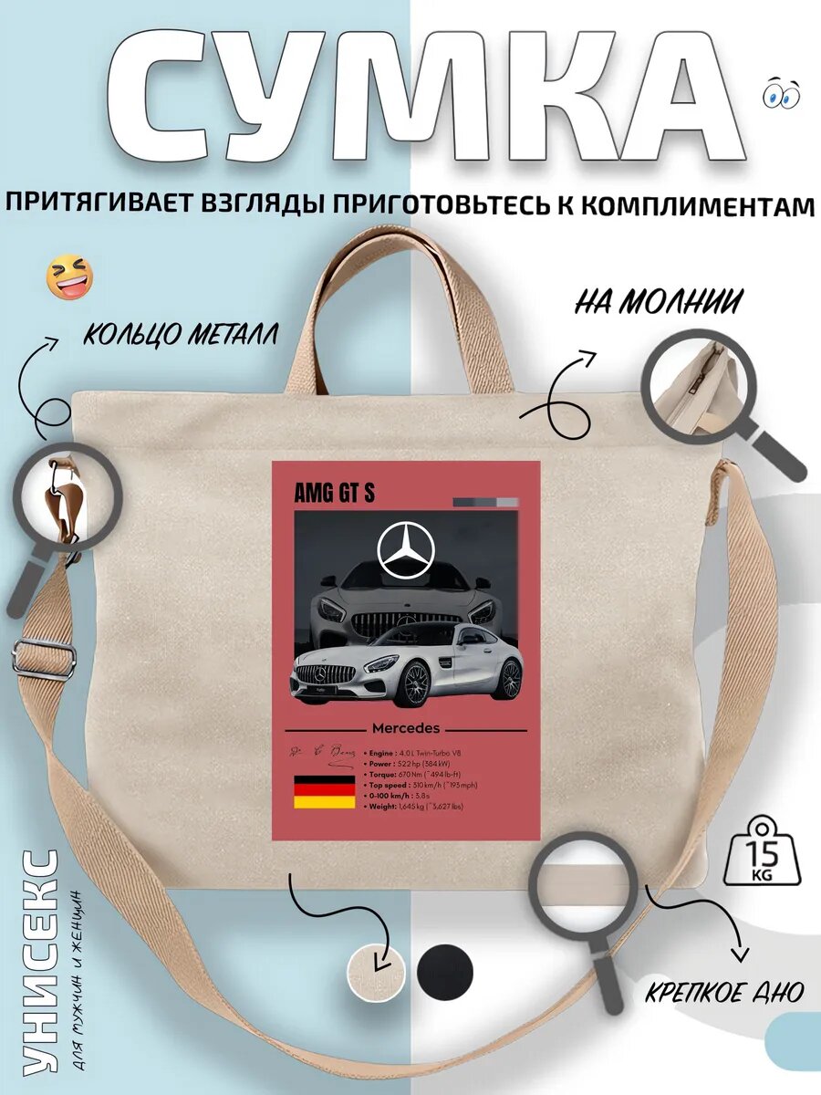 Сумка шоппер  Mercedes AMG GT S кабриолет с