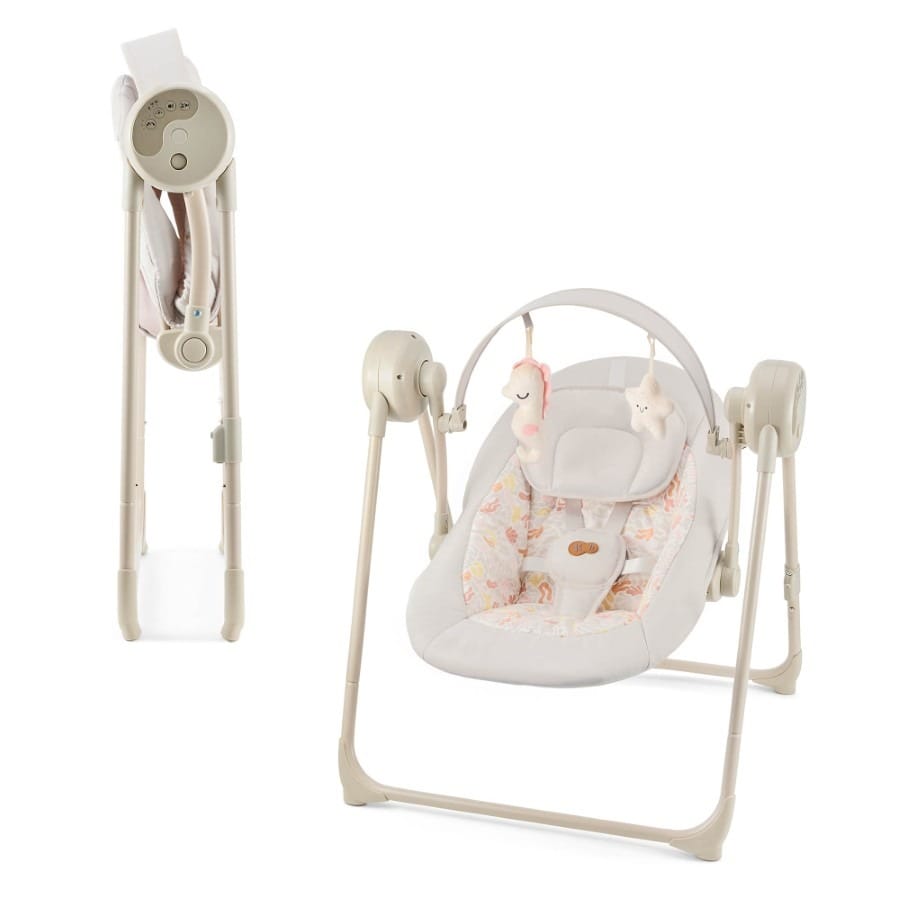 Шезлонг для новорожденных Kinderkraft Swingee, бежевый, до 9 кг