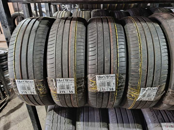 Комплект (4 шт) летних БУ шин Michelin Primacy 3 215/55 R18 40% износ