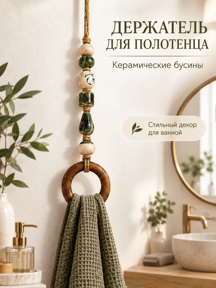 Держатель для полотенца настенный декоративный