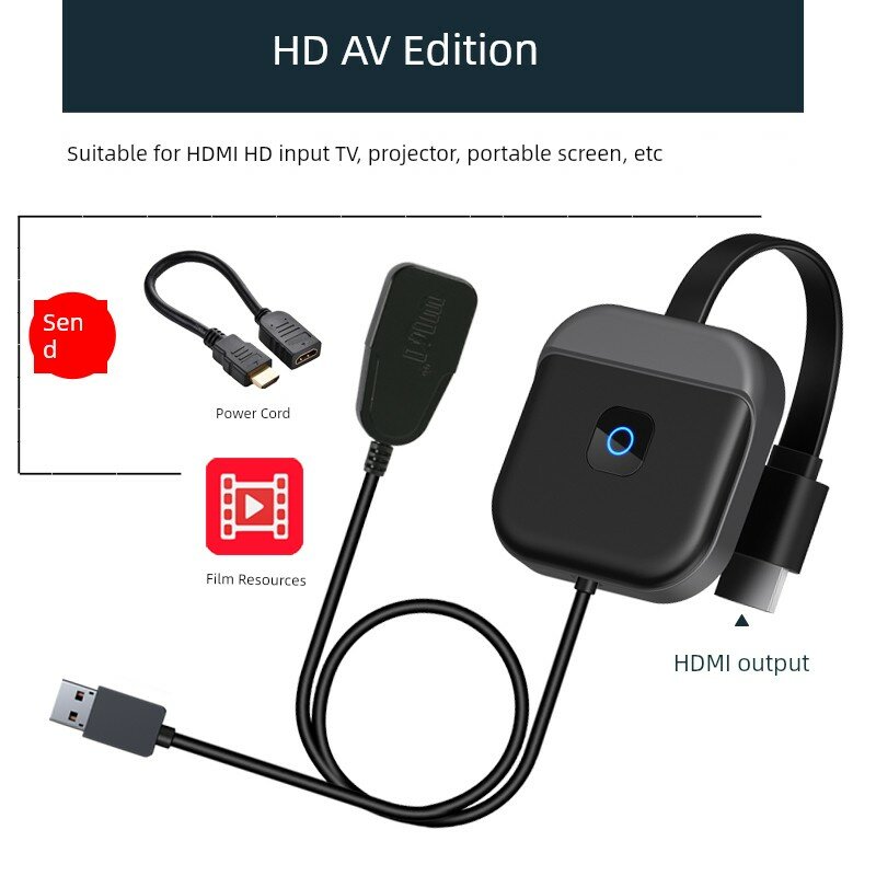 Беспроводной адаптер зеркалирования экрана 4K HD аудио видео для Android Apple TV проектора 5G WiFi HDMI приемник