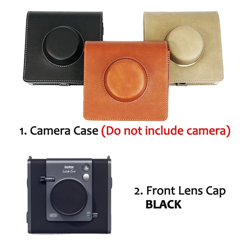 Кожаный чехол NiYi Fujifilm Instax Wide EVO Case Black Cap