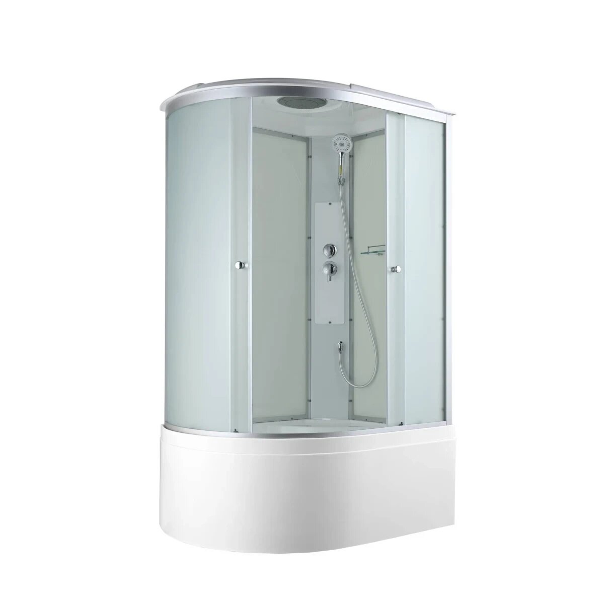 Душевая кабина AvaCan C5012R стандартная, 120x80x215 см, асимметричная, высокий поддон, профиль алюминий