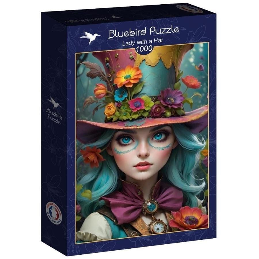 Пазл Bluebird Дама в шляпе, 1000 элементов, 69 x 47.80 см, разноцветный