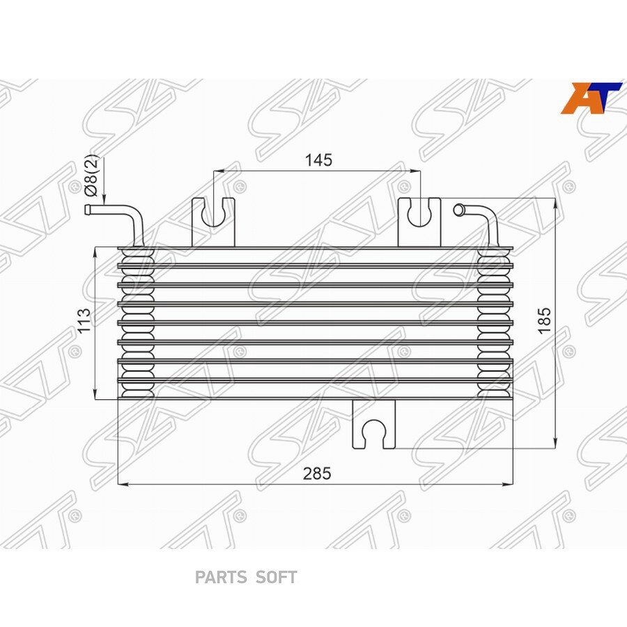Радиатор вариатора Nissan Qashqai 06-13 / Qashqai+2 08-14 от официального дистрибьютора, SAT, артикул ST21606JD30D