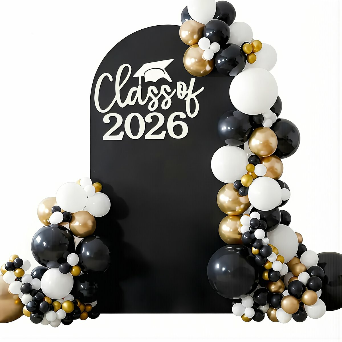 Наклейка на стену Class of 2026 из фетра для праздничного оформления фона на выпускной вечер 2026 года для фотозоны дома