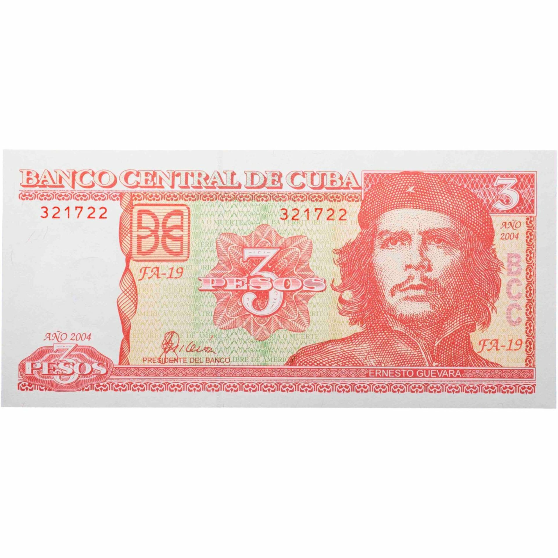 Куба 3 песо 2004 "Эрнесто Че Гевара"
