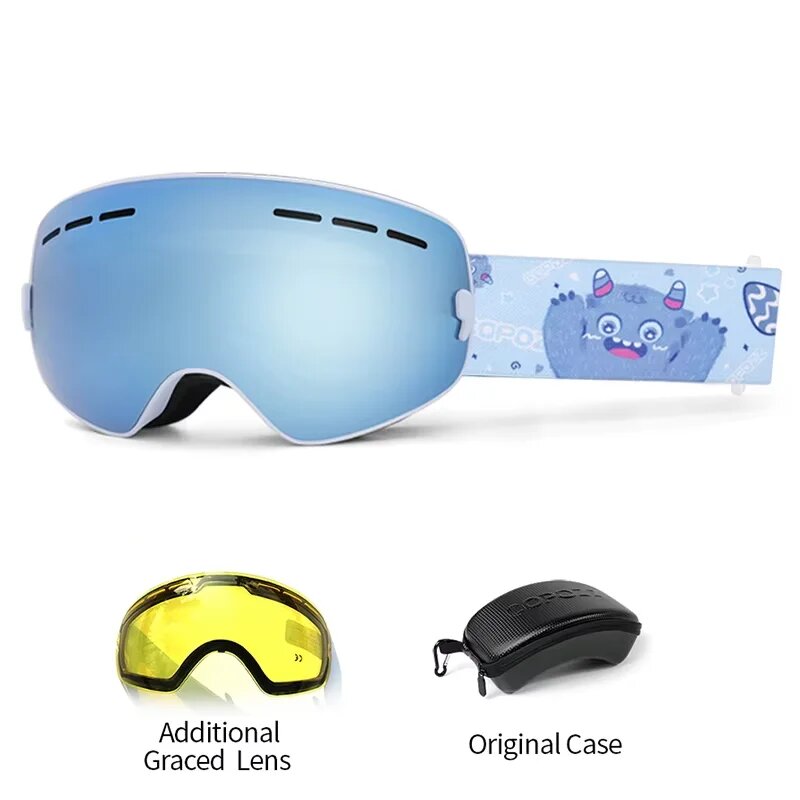 COPOZZ лыжные очки детские, blue monster-set
