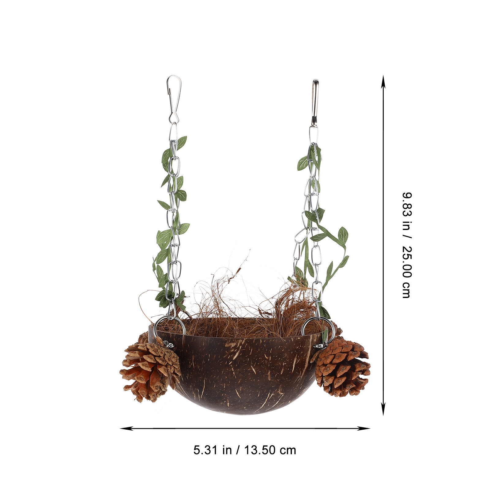 Попугайская Лежанка В Forme Кокоса Для Маленьких Птиц 25.00X13.50X13.00Cm