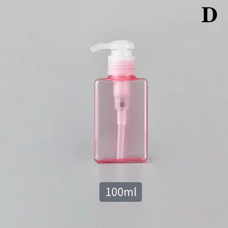 Розовый флакон для шампуня 100ml D