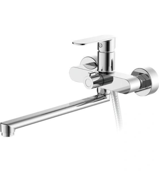 Haiba HB22590 Смеситель для ванны с длинным изливом и переключателем в корпусе, хром