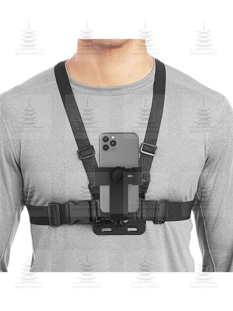 "Профессиональный грудной держатель для GoPro/телефона устойчивая фиксация, 360 вращение, для экшн-съемки и стри