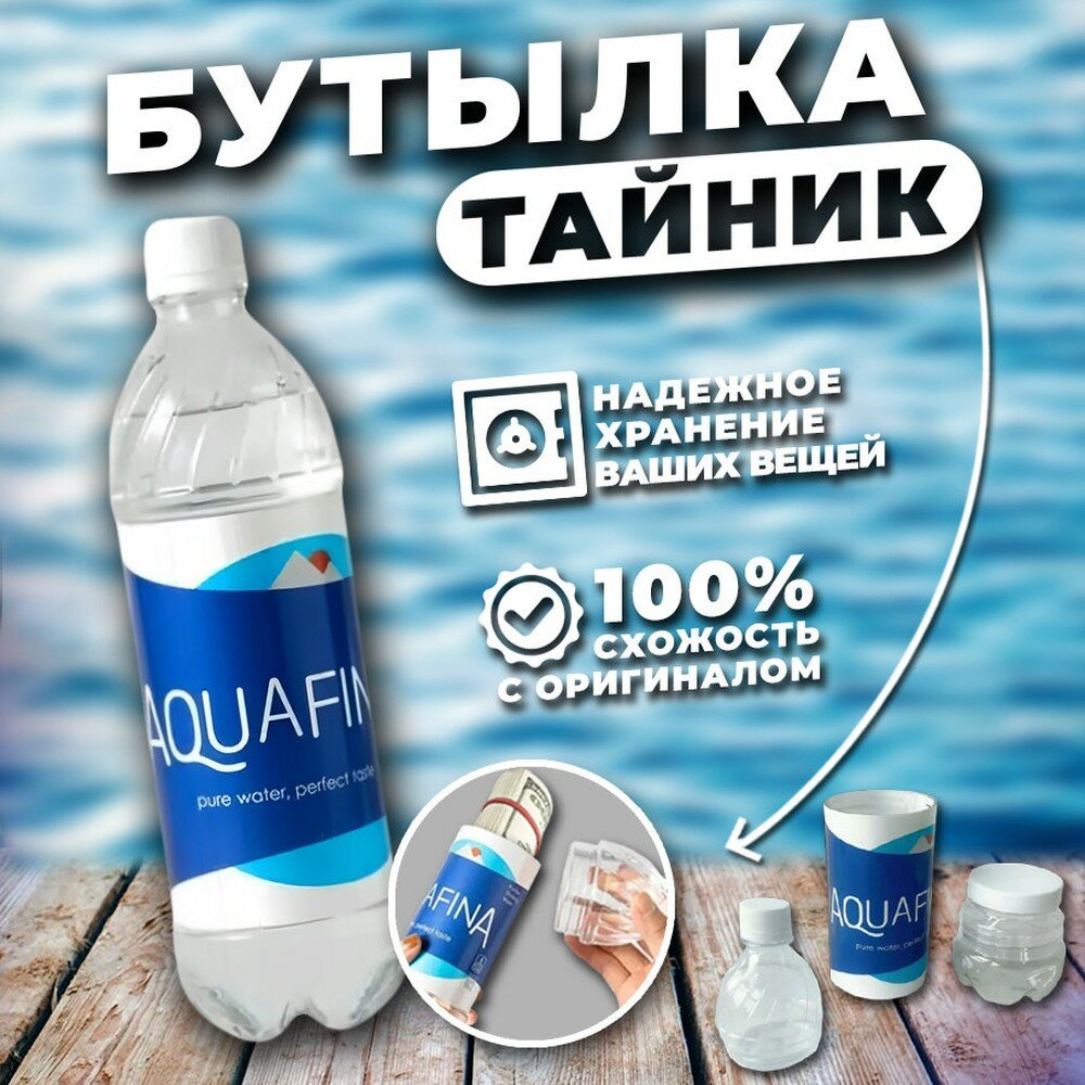 Тайник-сейф в форме бутылки «Минералка», для хранения ценностей, пластик