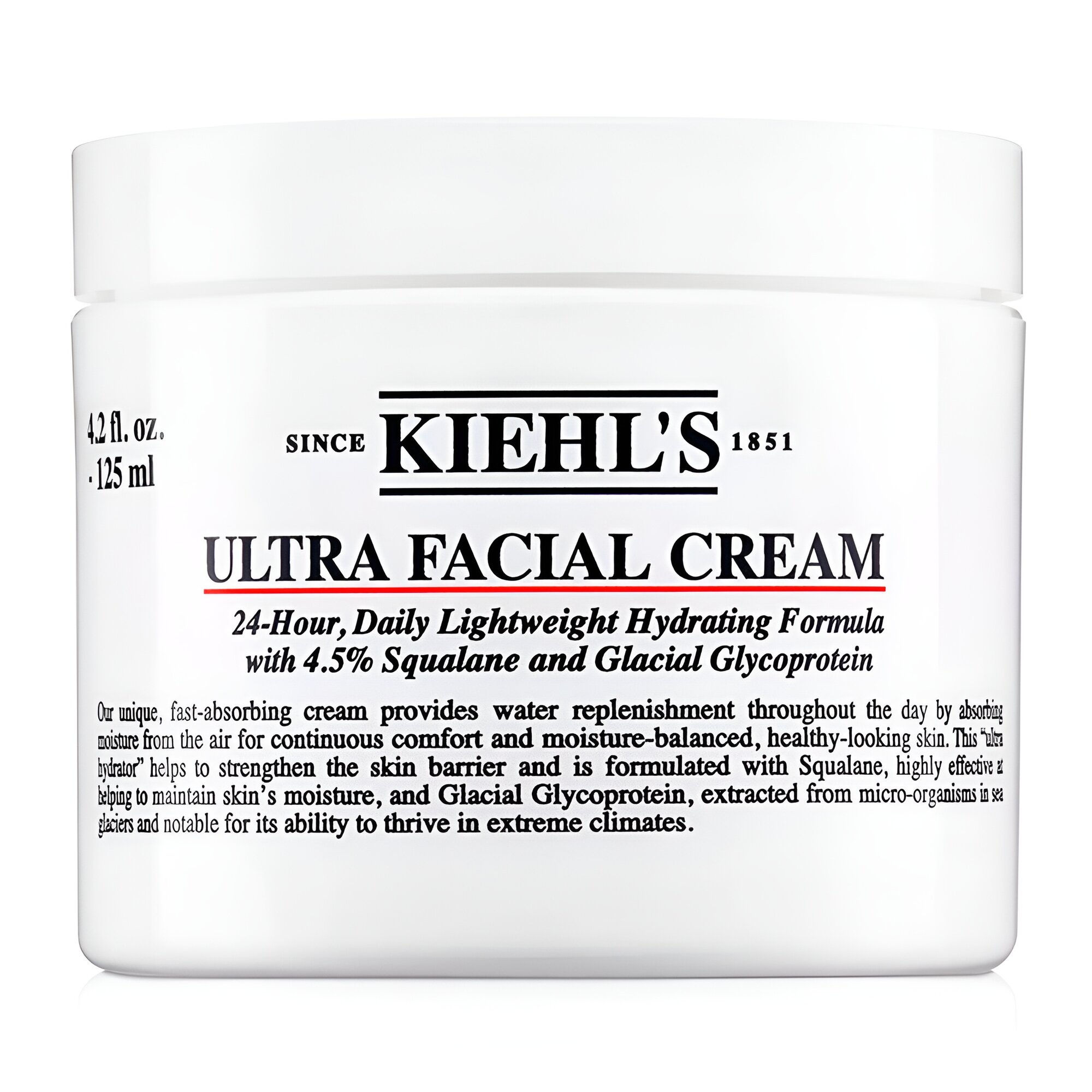 Крем для лица Kiehl's Ultra Facial 125мл | культовый | До 72 ч увлажнения |Стойкий комфорт и сияние кожи