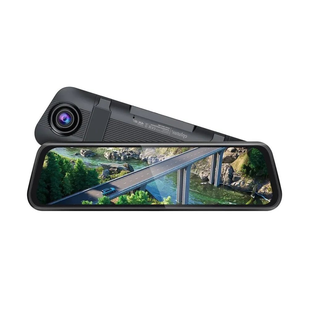 Автомобильный видеорегистратор-зеркало DVR Eplutus D/90 (RUS). Видеорегистратор для авто. Угол обзора - передная 170 , задняя 140 .