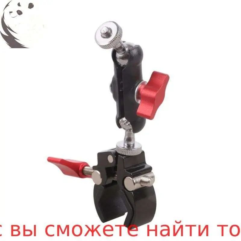 (1 компл.) Краб-зажим с красной ручкой + одна скоба с красной ручкой с внешней резьбой 1/4