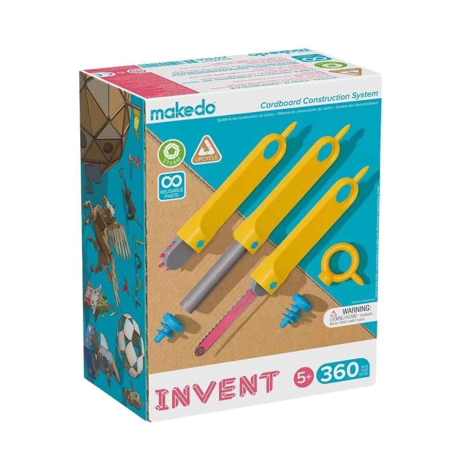 Набор для конструирования Makedo Invent, 360 элементов, разноцветный