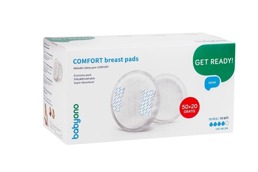 Вкладыши для груди BabyOno Comfort, белый, 70 шт