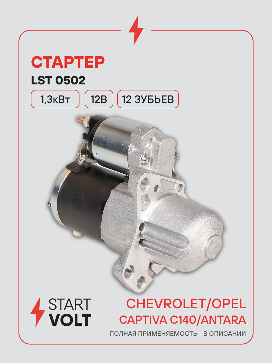 Стартер для автомобилей Chevrolet Captiva C140 (10-)/ Opel Antara (10-) LSt 0502
