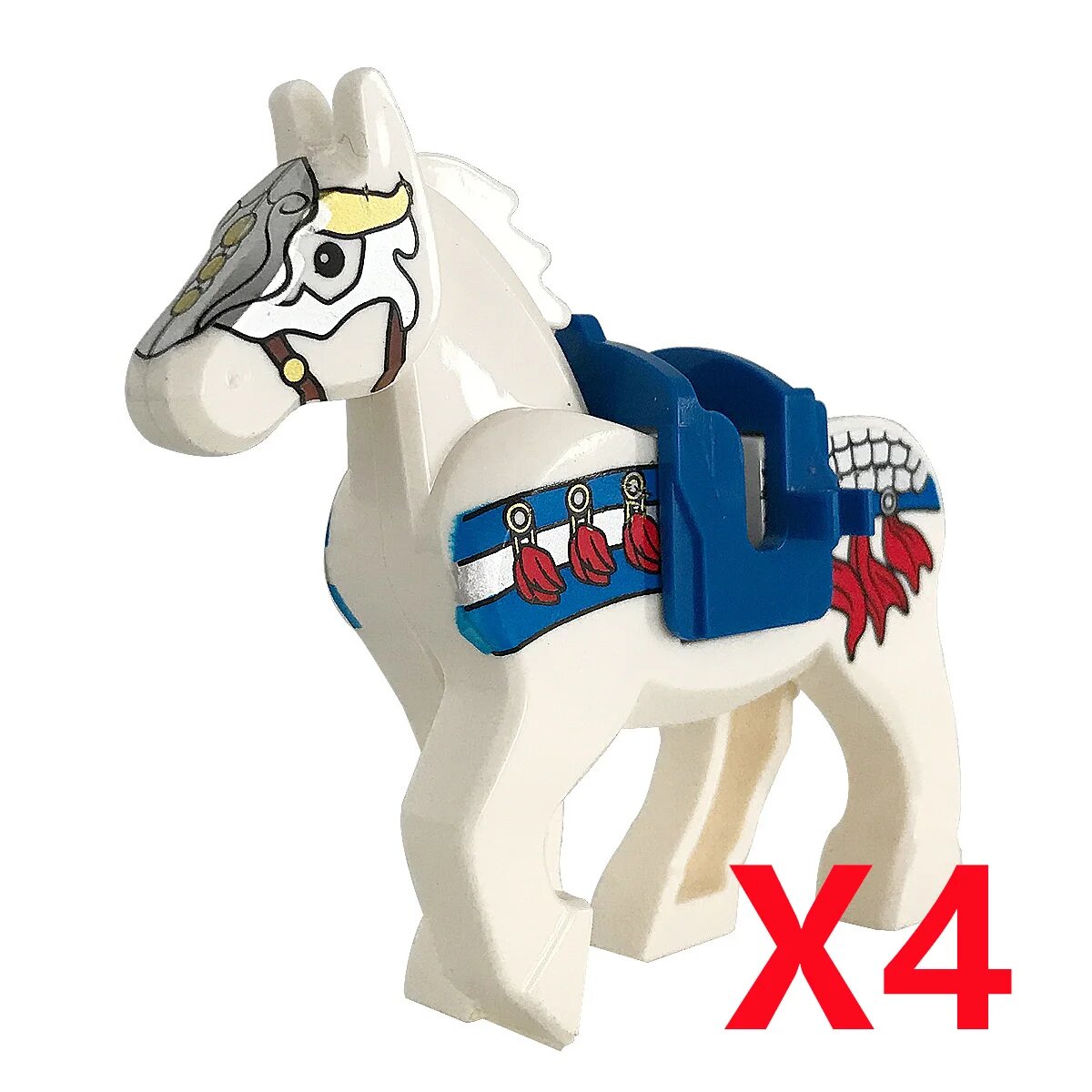 Конструктор LEGO Боевой конь из Троецарствия, белый, Y18-4pcs