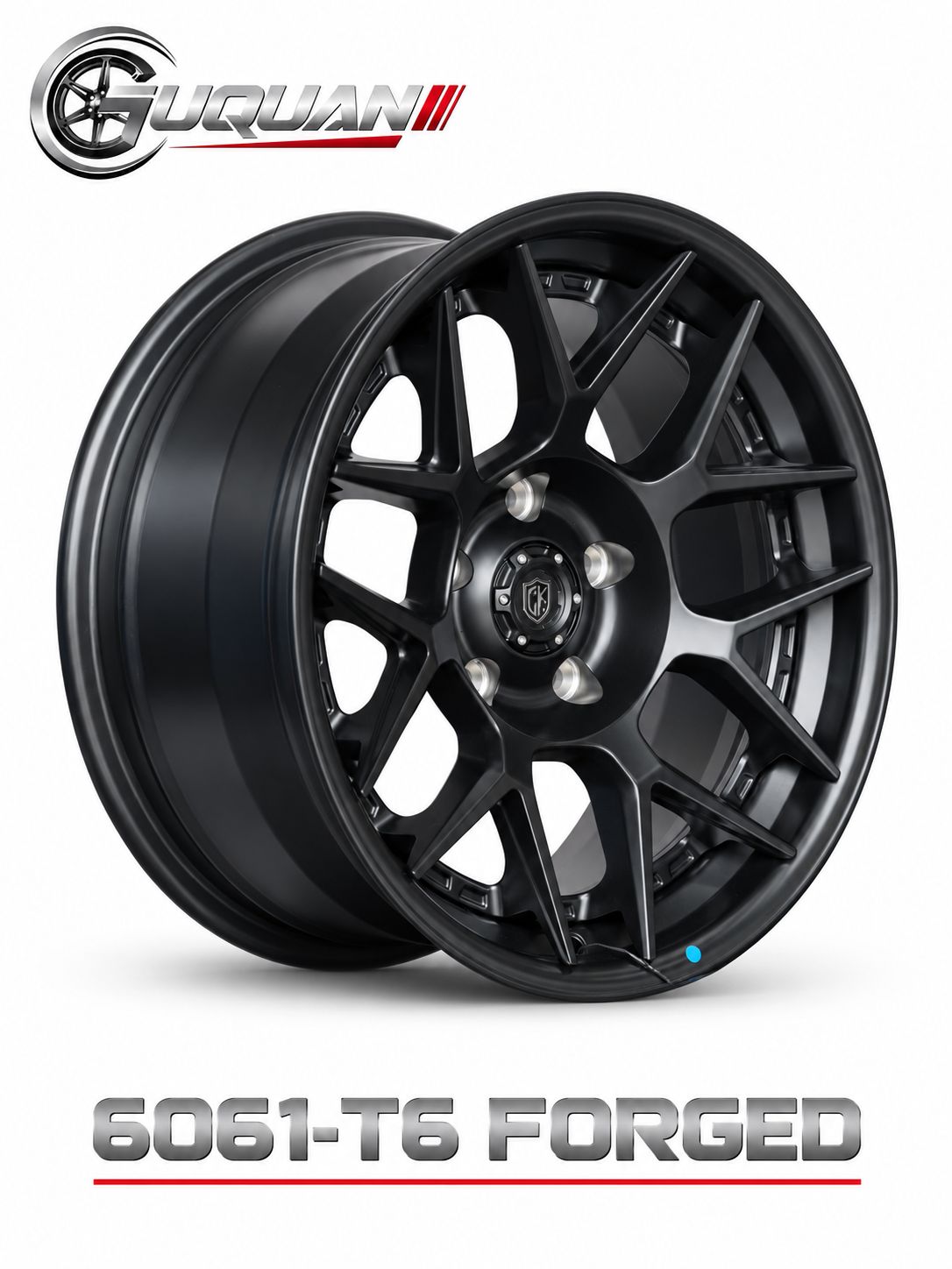 Кованый колесный диск CK 4160E1885-1 R18 8.5J ET0 6x139.7, матовый черный, полное покрытие