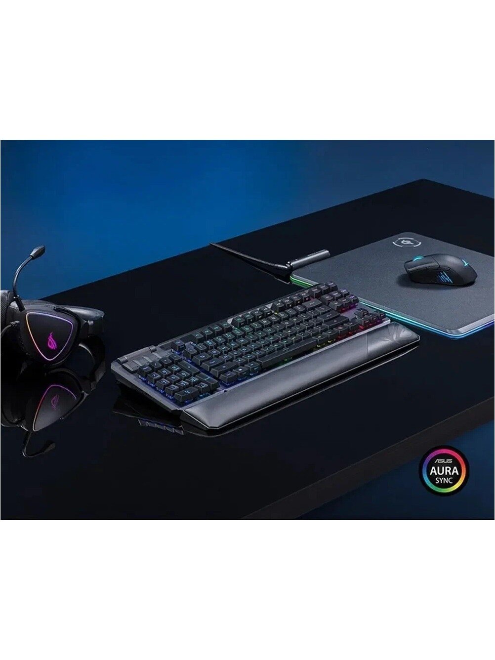 Игровая клавиатура проводная ROG Claymore II ABS RGB Wired wireless (BOX Blue) Английская раскладка