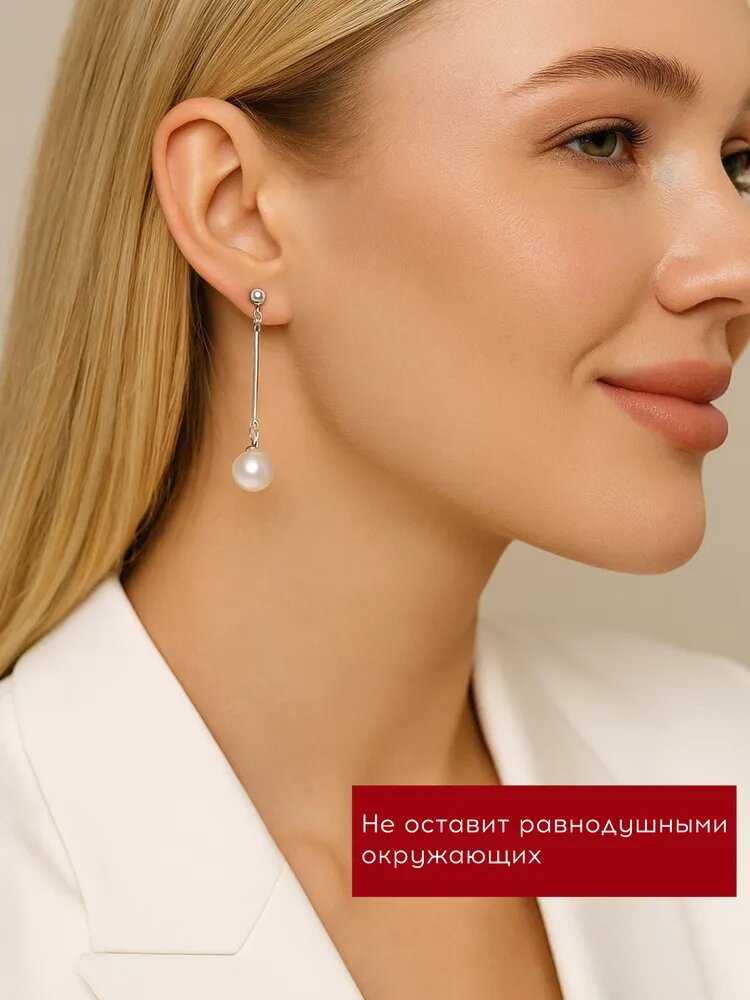 Серьги конго, размер 50 мм, серебро — фото 1