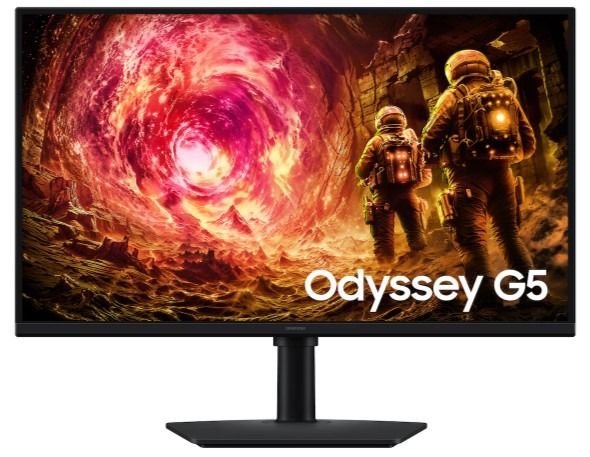 Монитор Samsung 27" Odyssey G5 LS27FG502EIXCI черный IPS LED 16:9 HDMI матовая HAS Piv 1000:1 300cd 178гр/178гр 2560x1440 180Hz G-Sync FreeSync DP QHD 4.1кг