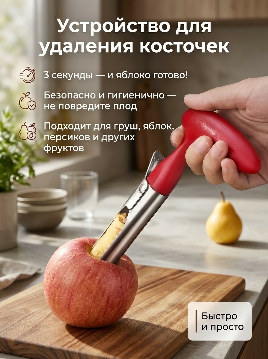 Яблочный нуклеатор из нержавеющей стали, артефакт для резки яблок, ядерный артефакт