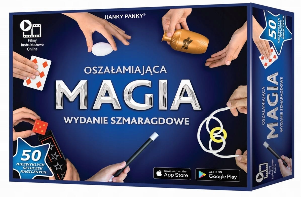 Набор для фокусов Hanky Panky Ошеломляющая магия szmaragdowa версия для детей, 50 шт