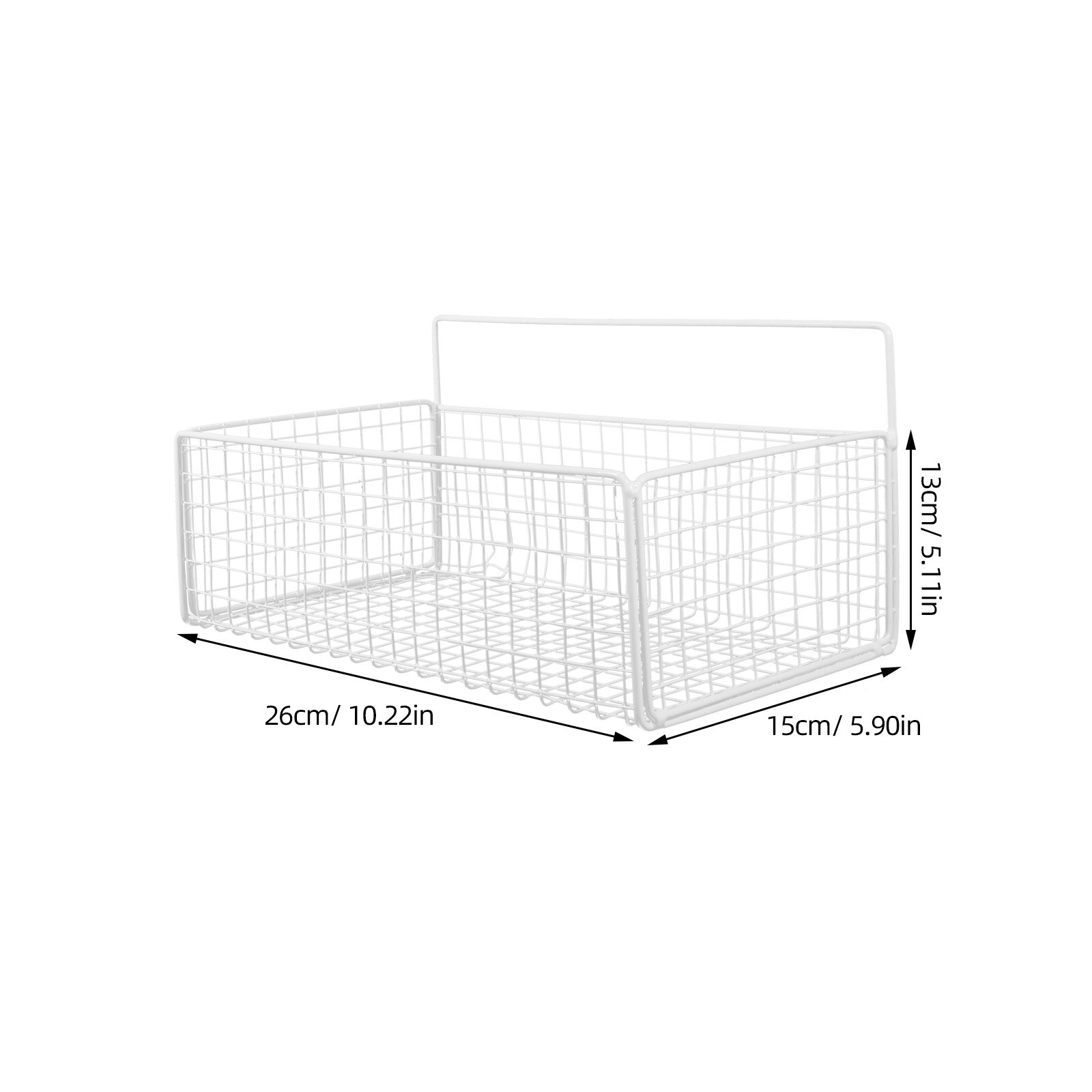 Стеллаж Для Хранения Из Железа Белый Размер 26.00X16.20X13.00Cm