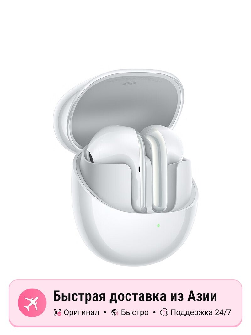 Наушники беспроводные Xiaomi MI Buds 4 внутриканальные с активным шумоподавлением, salt lake white