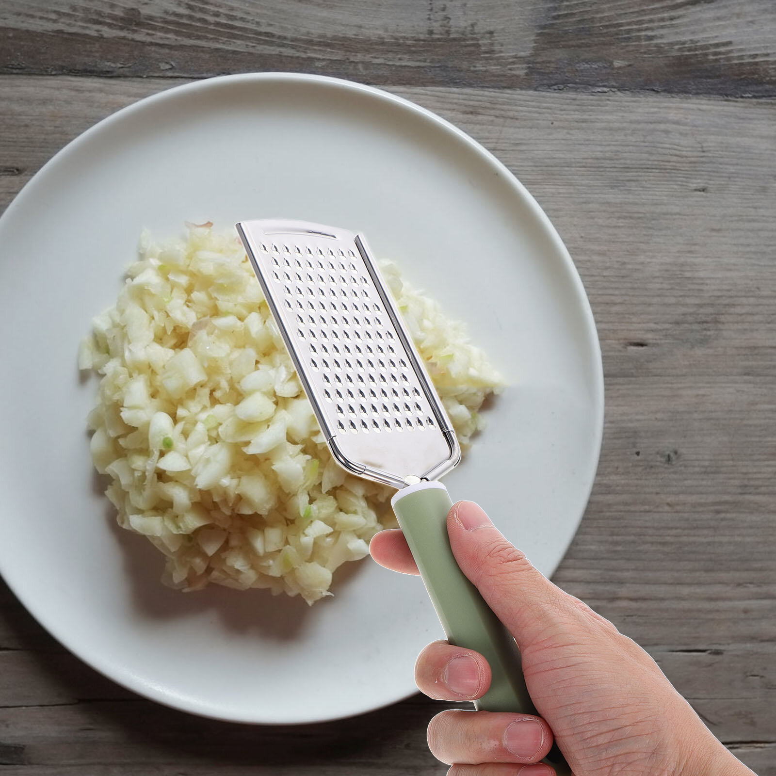 Ручная Терка Для Чеснока И Сыра Многофункциональный Кухонный Инструмент Из Нержавеющей Стали 23.00X5.50X1.90Cm