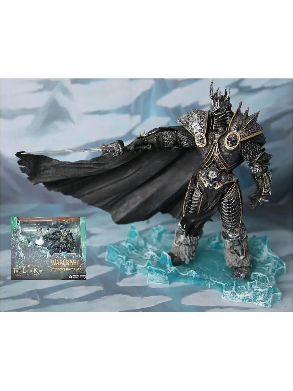 Фигурка Король Лич Артас Менетил Arthas Menethil 20 см, зелёная коробка