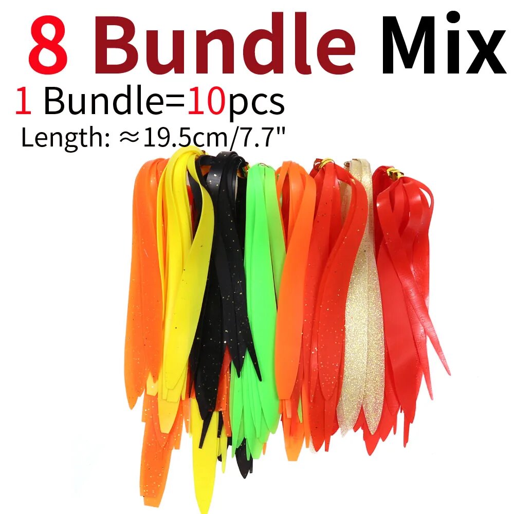 Силиконовая лента для юбок Vampfly, 8 прядей, 80 шт Mix Color 80pcs