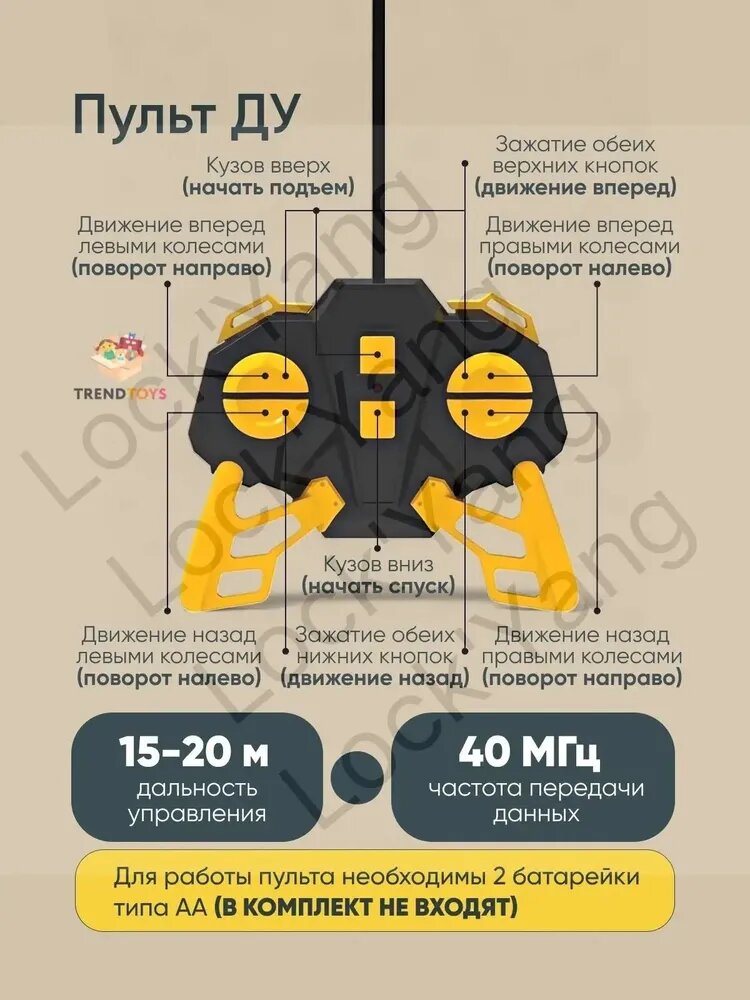 Машинка на пульте управления для мальчика самосвал/ игрушка на радиоуправлении/ техника на пульте управления / игрушечная машинка для детей