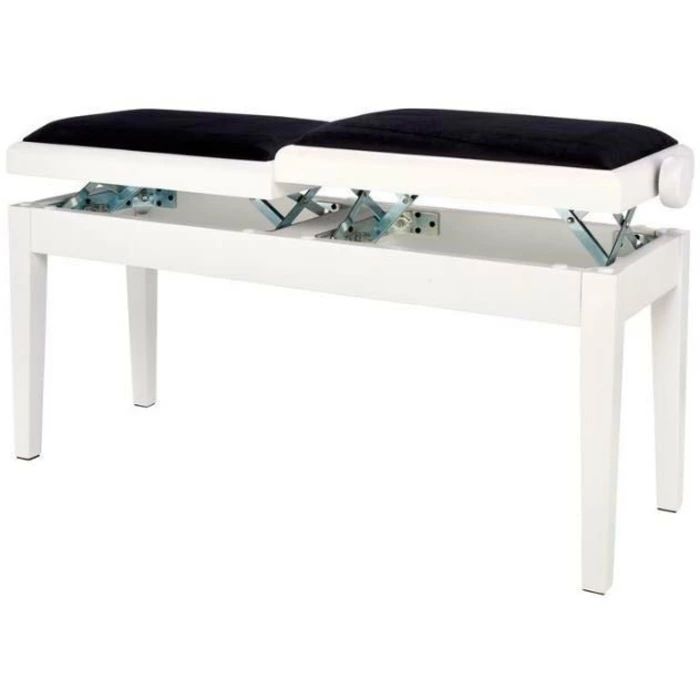 Gewa Piano bench Deluxe Double White matt 130220 Банкетка для пианино двойная