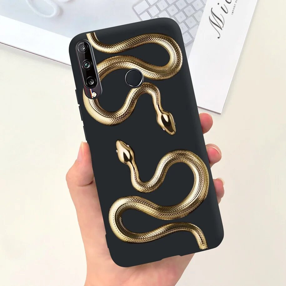 Для Huawei Y7p Чехол ART-L28 ART-L29 Модный Мягкий силиконовый Черный, Capa-U01, For P40 Lite E
