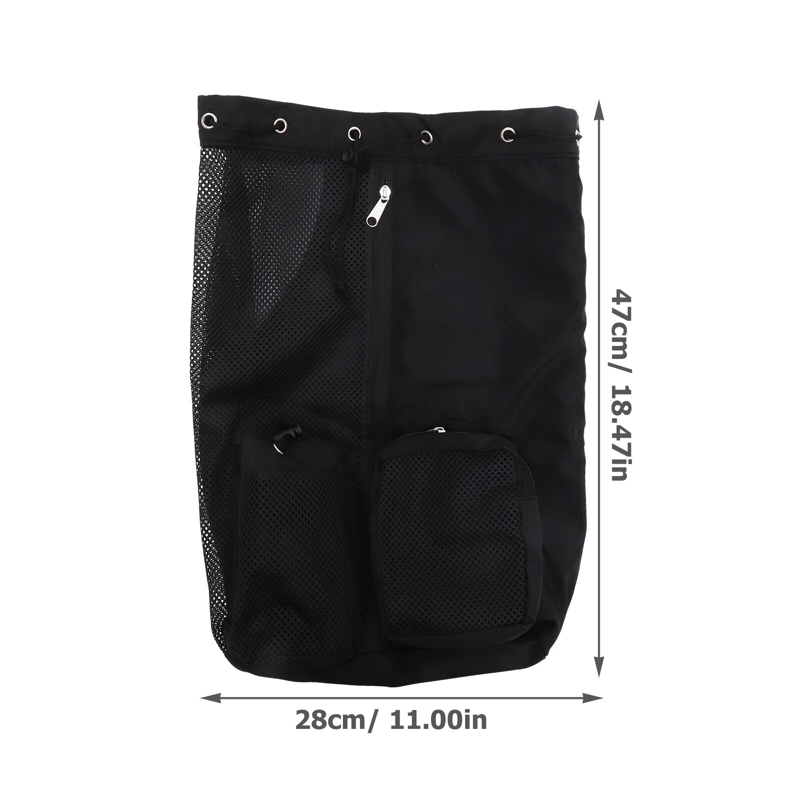 Практичный Рюкзак Из Нейлона Чёрного Цвета С Large Capacity 19X28X47CM