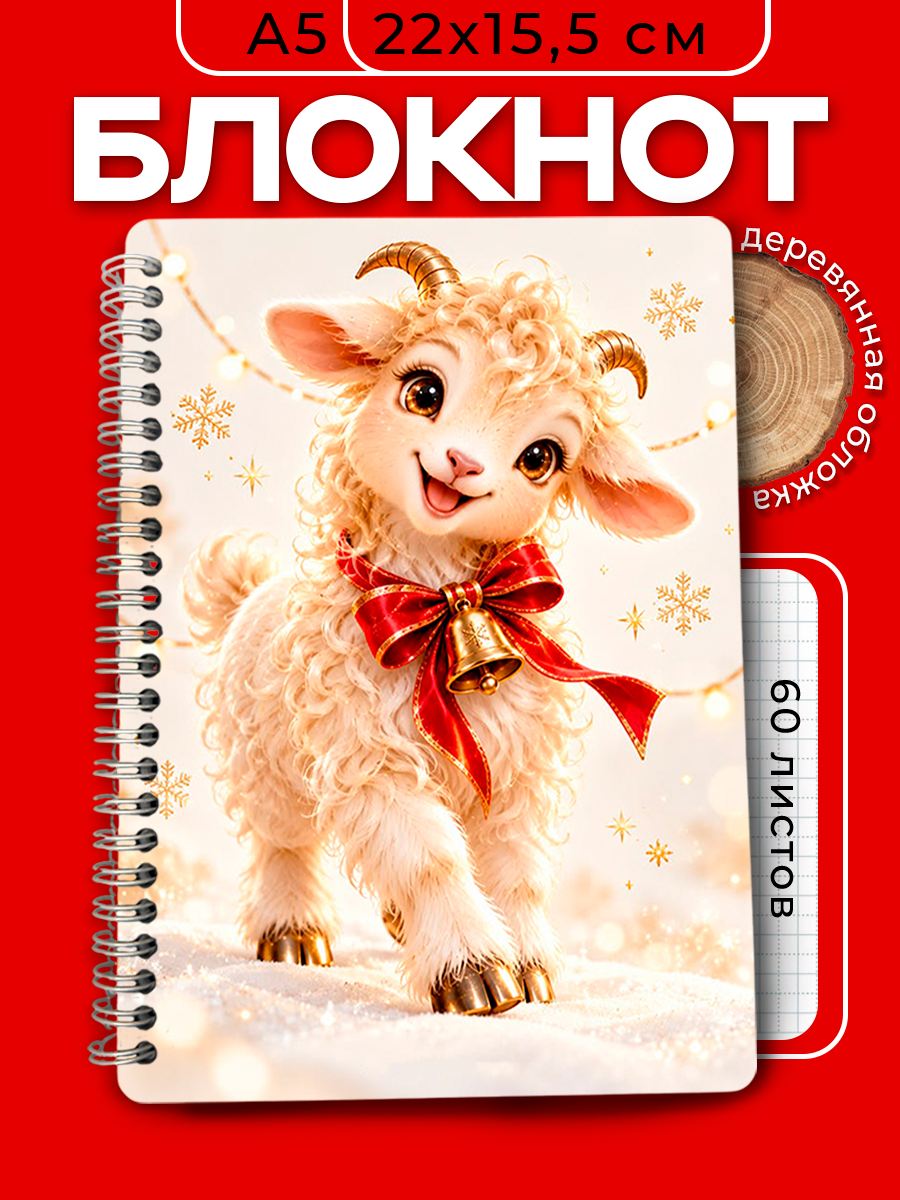 Блокнот Новый год 2027 коза барашик