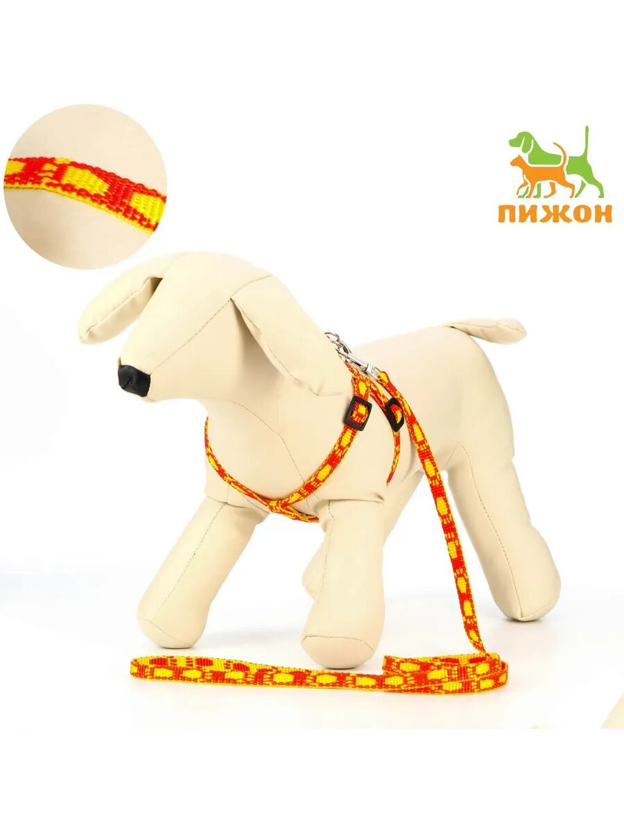 Шлейка для кошек и собак с поводком