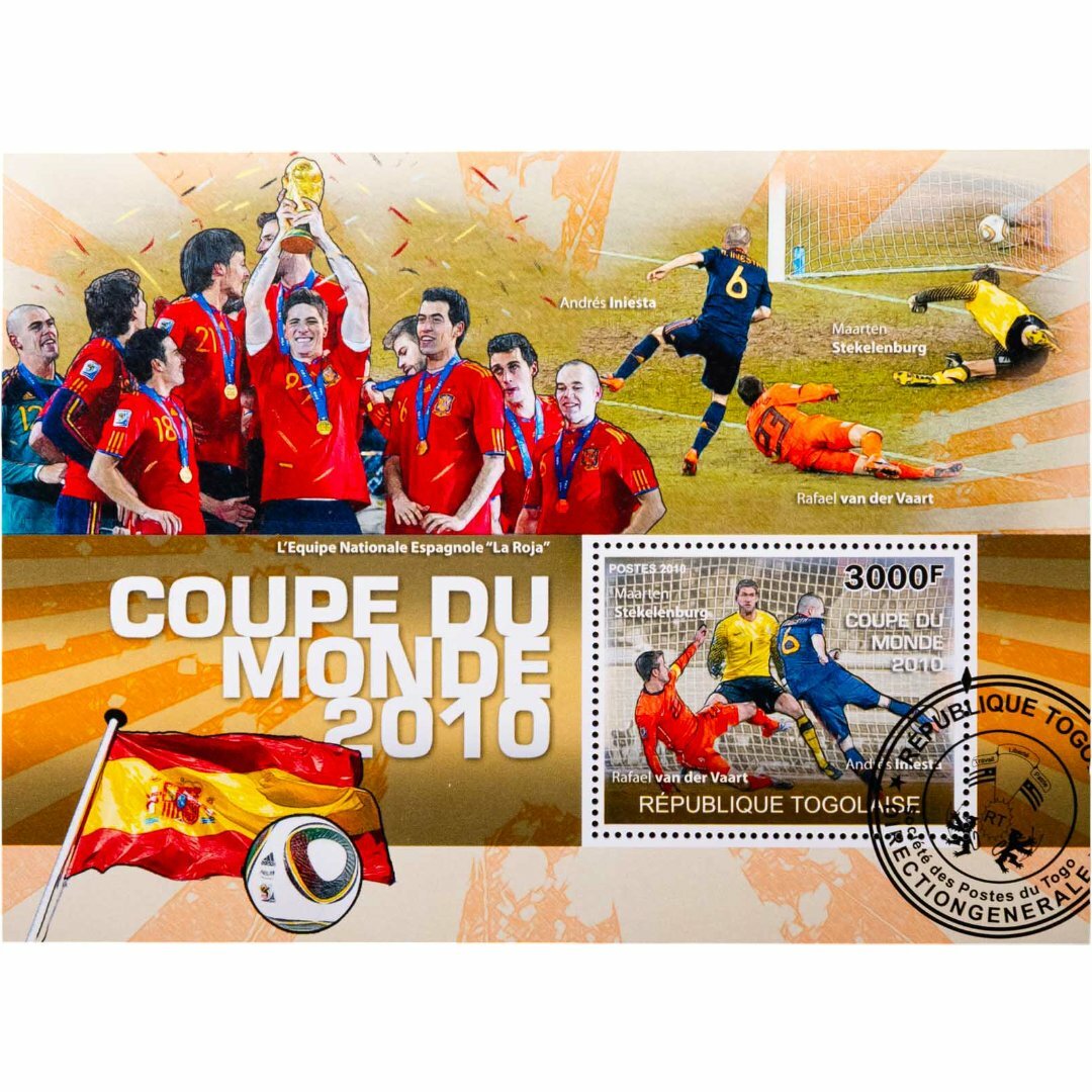 Того набор марок 1 квартблок "Спорт Футбол" 2010