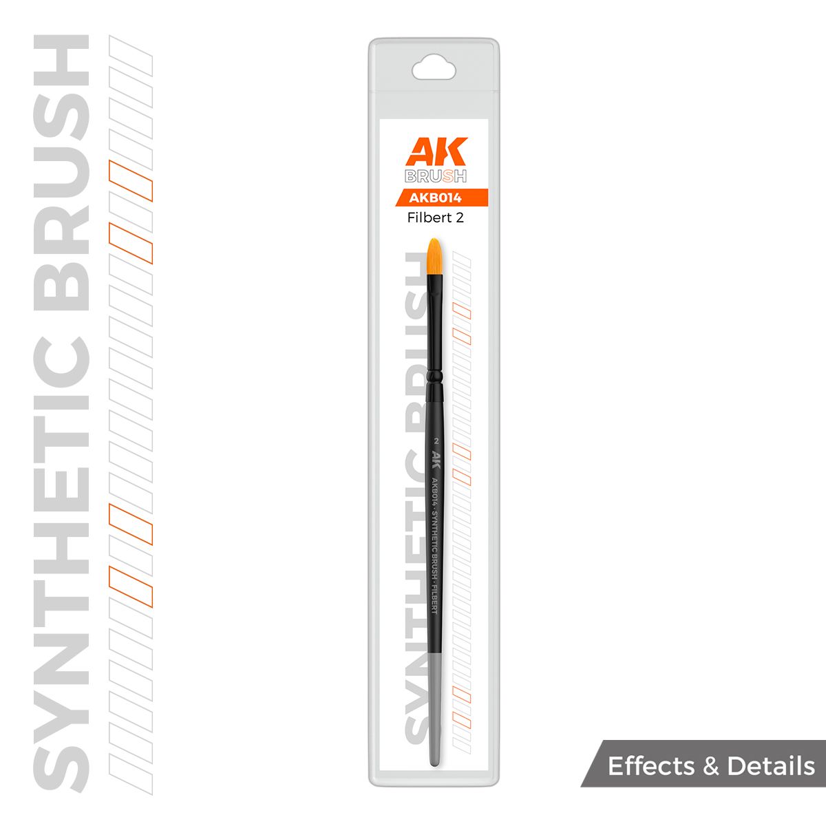 Кисточка для моделирования AK Interactive Synthetic Brush Filbert 2