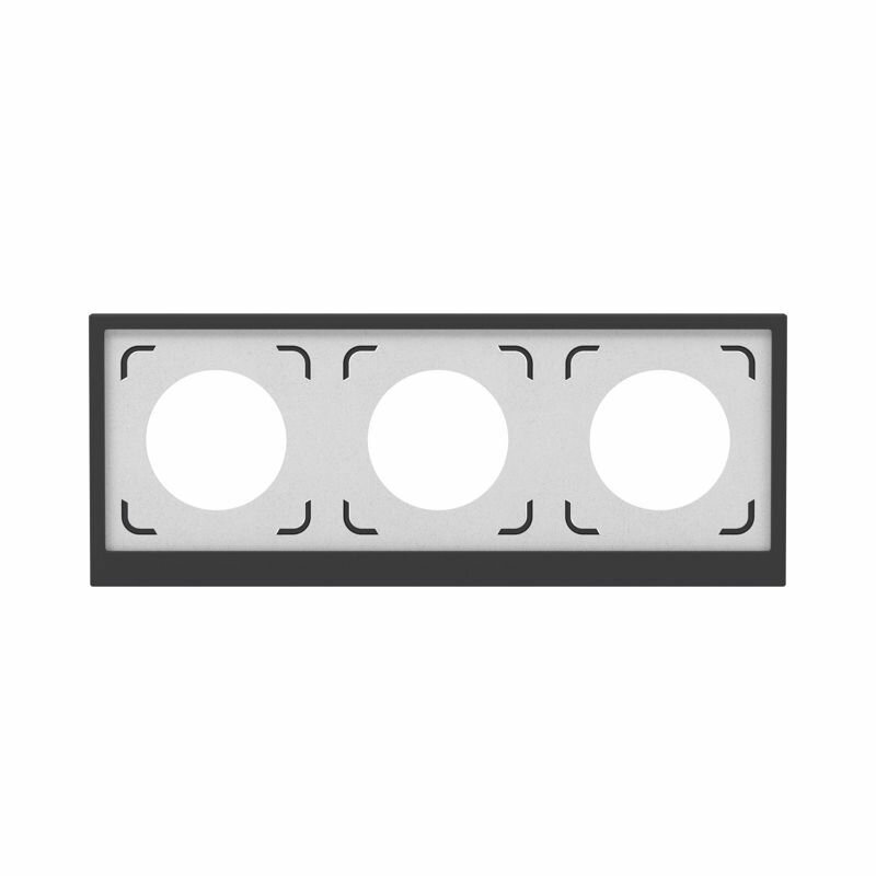 Рамка 3-м KANT IP44 черн. уголь DKC 7012946
