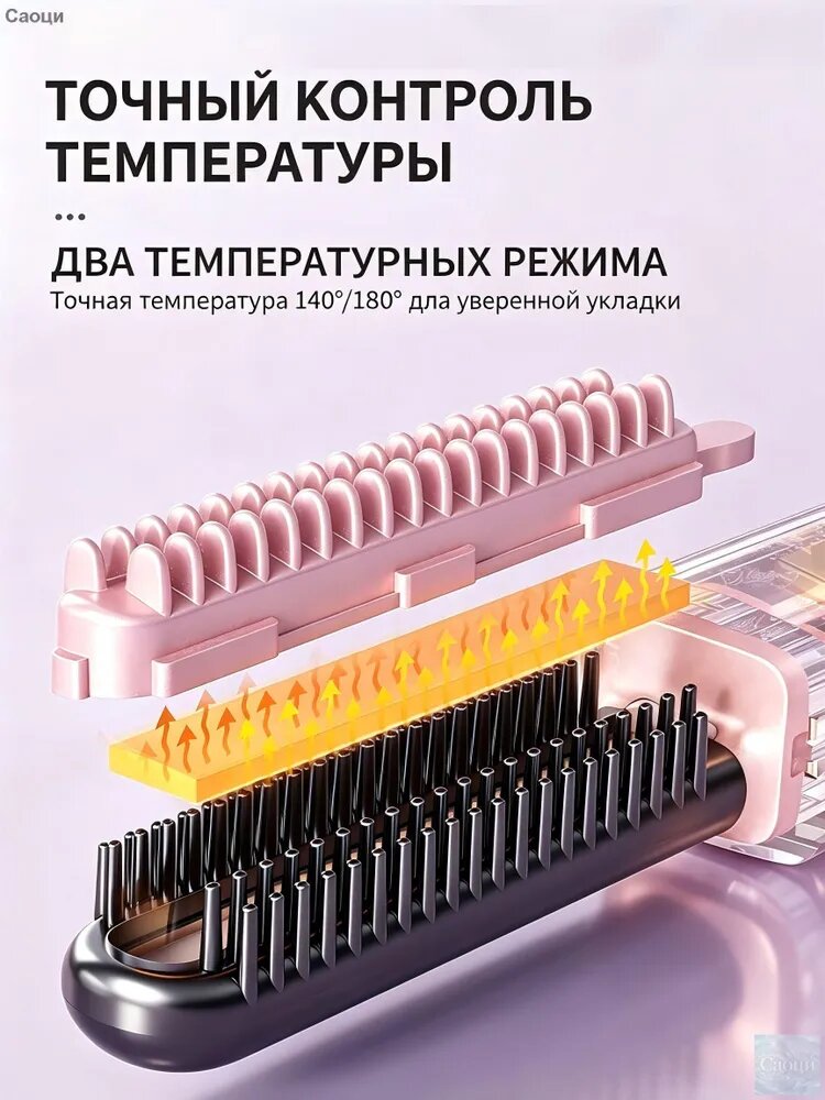 Портативный беспроводной стайлер для быстрой коррекции прически маленький размер легко помещается в сумку
