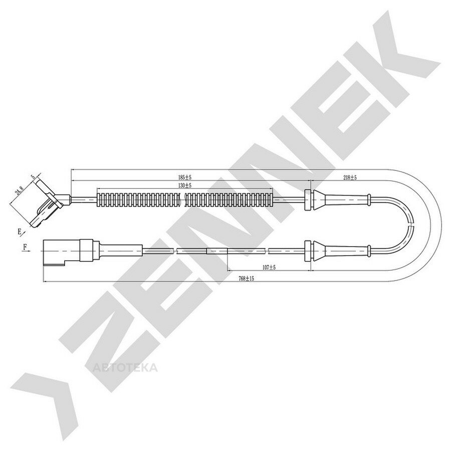 Датчик ABS ZENNEK DAS0633