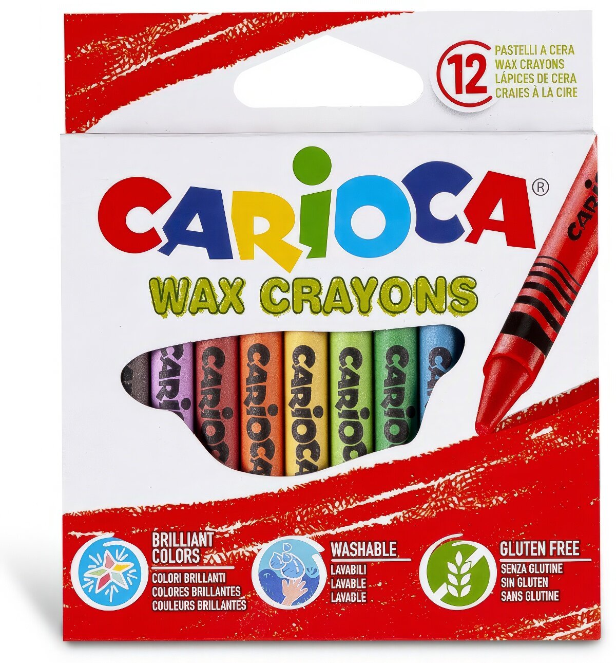 Carioca Набор восковых мелков 12 цв. 42365