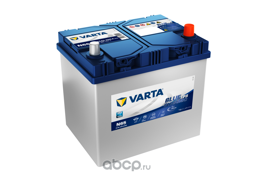 Аккумуляторная батарея Blue Dynamic EFB 12V 65Ah 650A B00] Varta 565501065