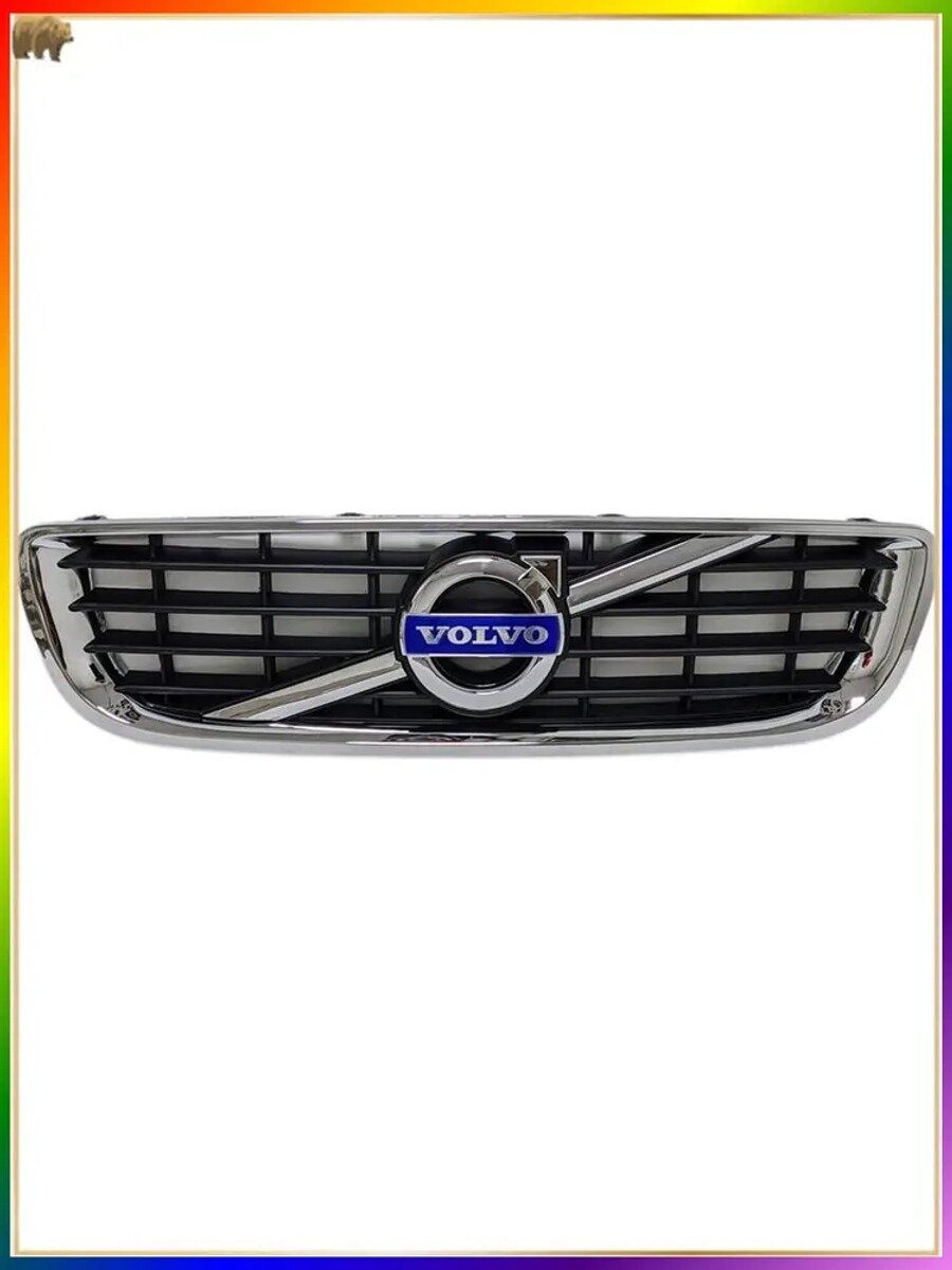 Решетка радиатора для Volvo S40 V50 II рестайлинг 2008-2013, черная, ABS пластик